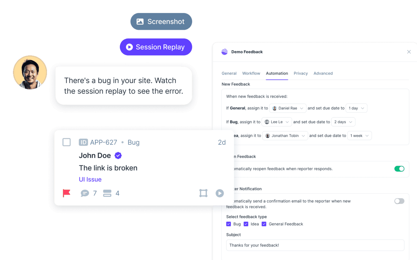 Feedback Automation | Streamline Workflows with Userback